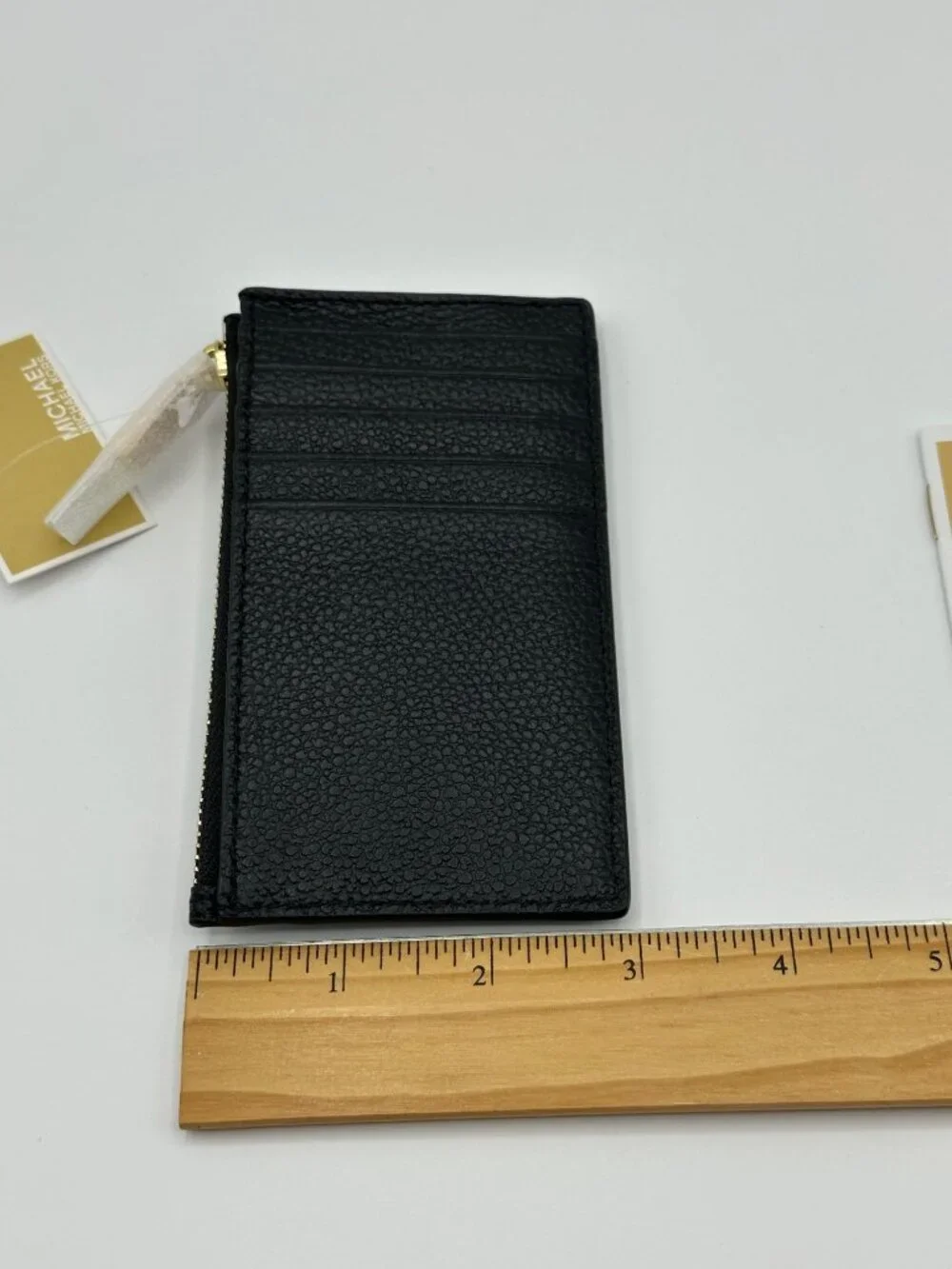 Michael Kors | Bags | Michael Kors Jet Set Small Black Leather Zip Key ...